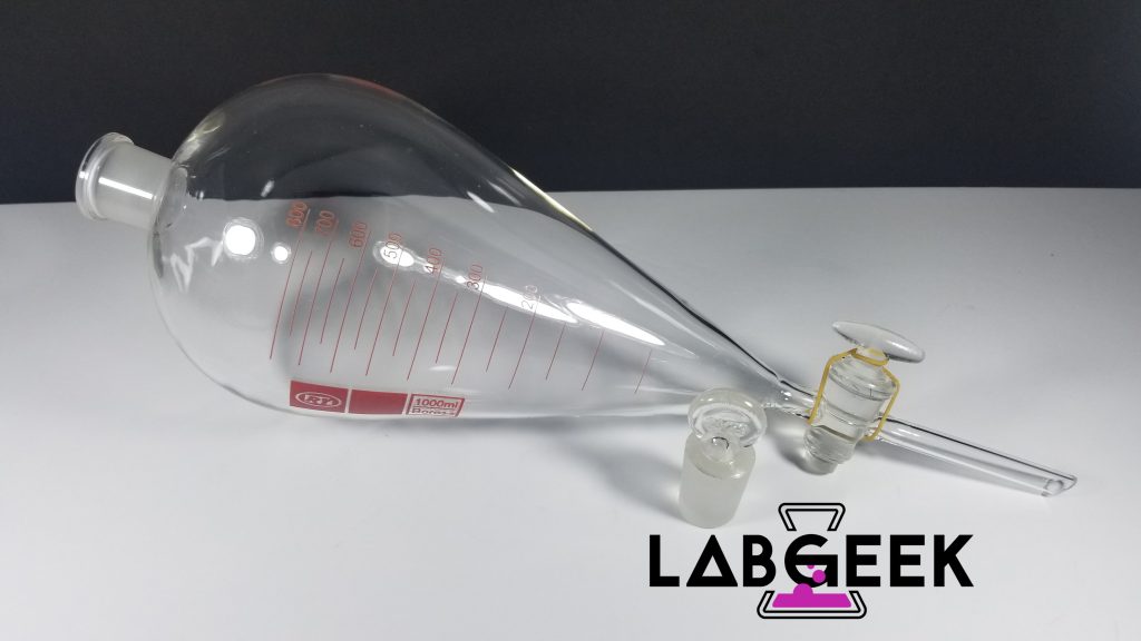 Graduated Separatory Funnel 24/29 With Glass Stopcock - LabGeek