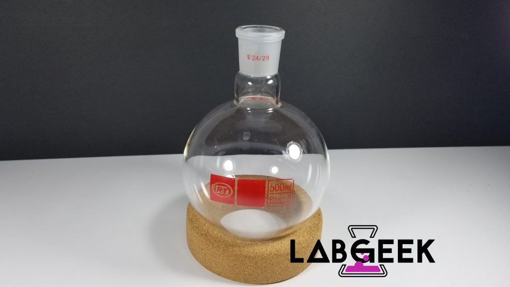 Round Bottom Flask, Borosilicate, Ground Glass Joint - LabGeek