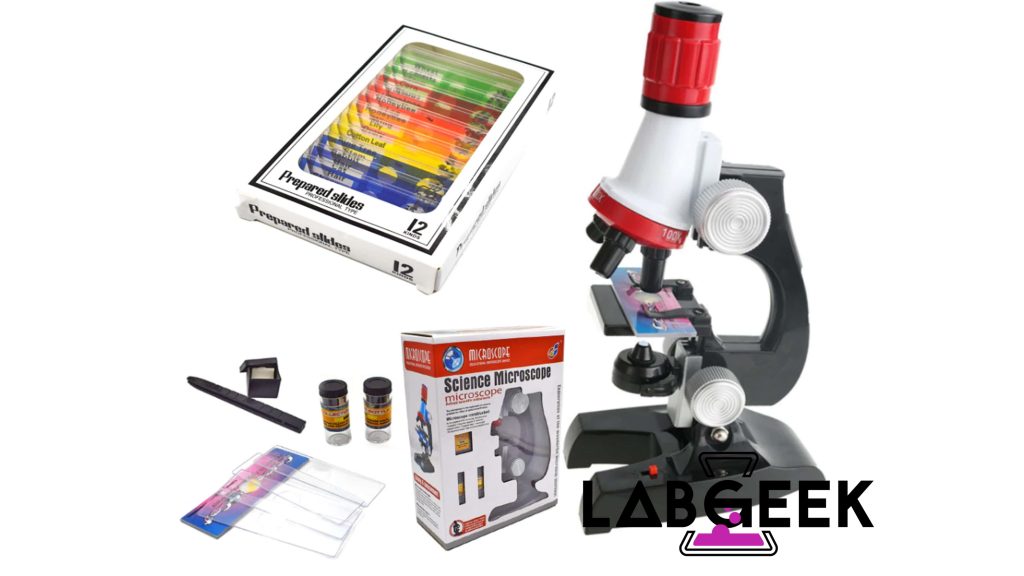 Educational Microscope Set With 12 Pre-Made Slides - LabGeek