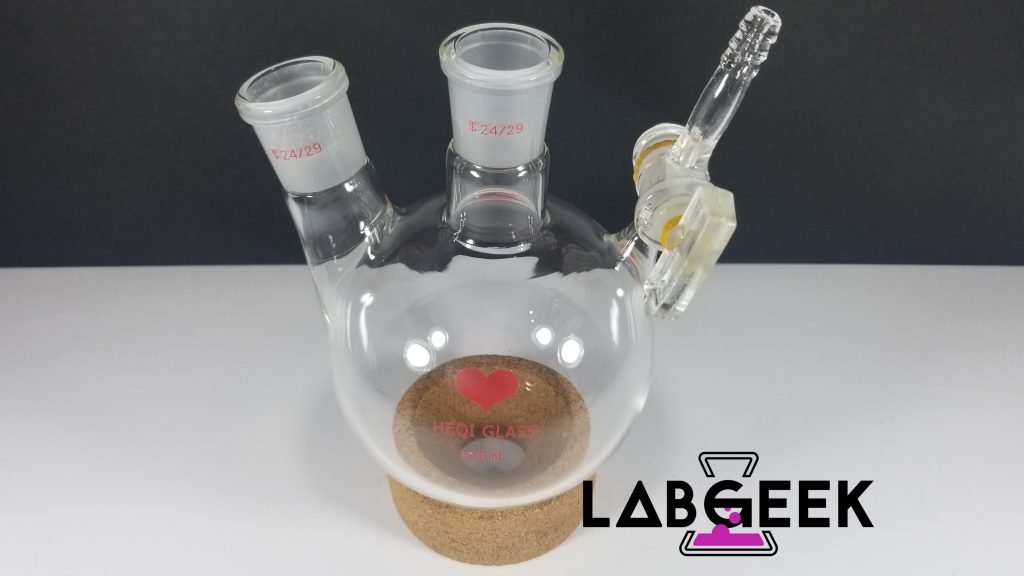 2-Neck Schlenk Flask w/ Glass Stopcocked Stem - LabGeek