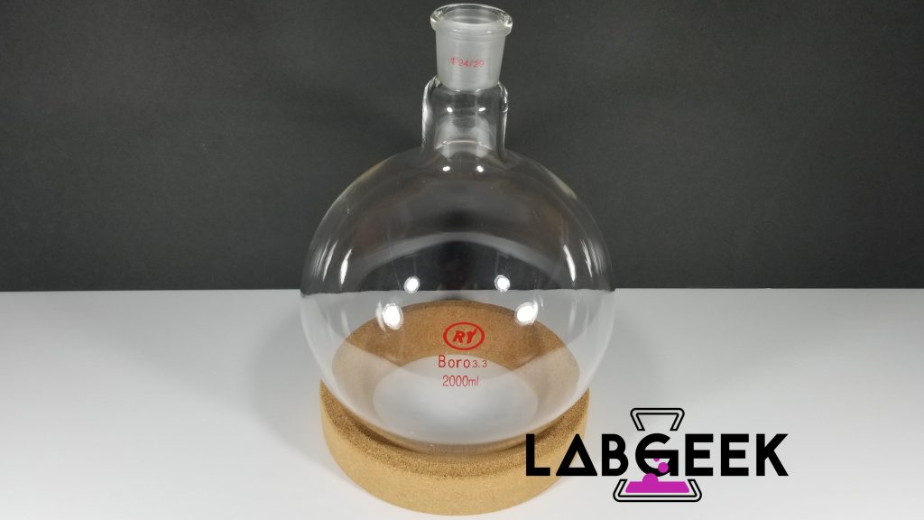 Round Bottom Flask, Borosilicate, Ground Glass Joint - LabGeek