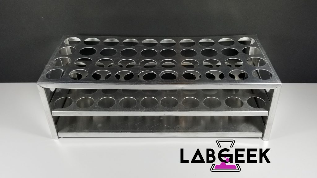22.5mm Aluminum Test Tube Rack / Stand (40 Tubes) - LabGeek