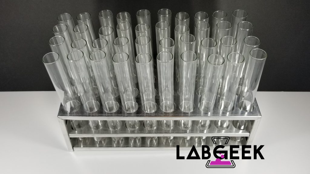 22.5mm Aluminum Test Tube Rack / Stand (40 Tubes) - LabGeek