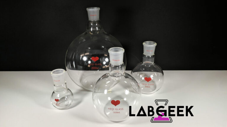 Flat Bottom Flask, Borosilicate, Ground Glass Joint - LabGeek